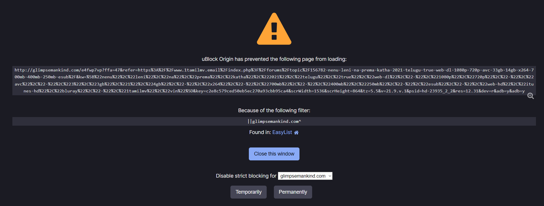 1tamilmv.email: popups · Issue #11859 · uBlockOrigin/uAssets · GitHub