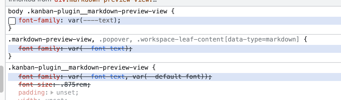 Kanban plugin font family overwrite · Issue #463 · kepano/obsidian ...