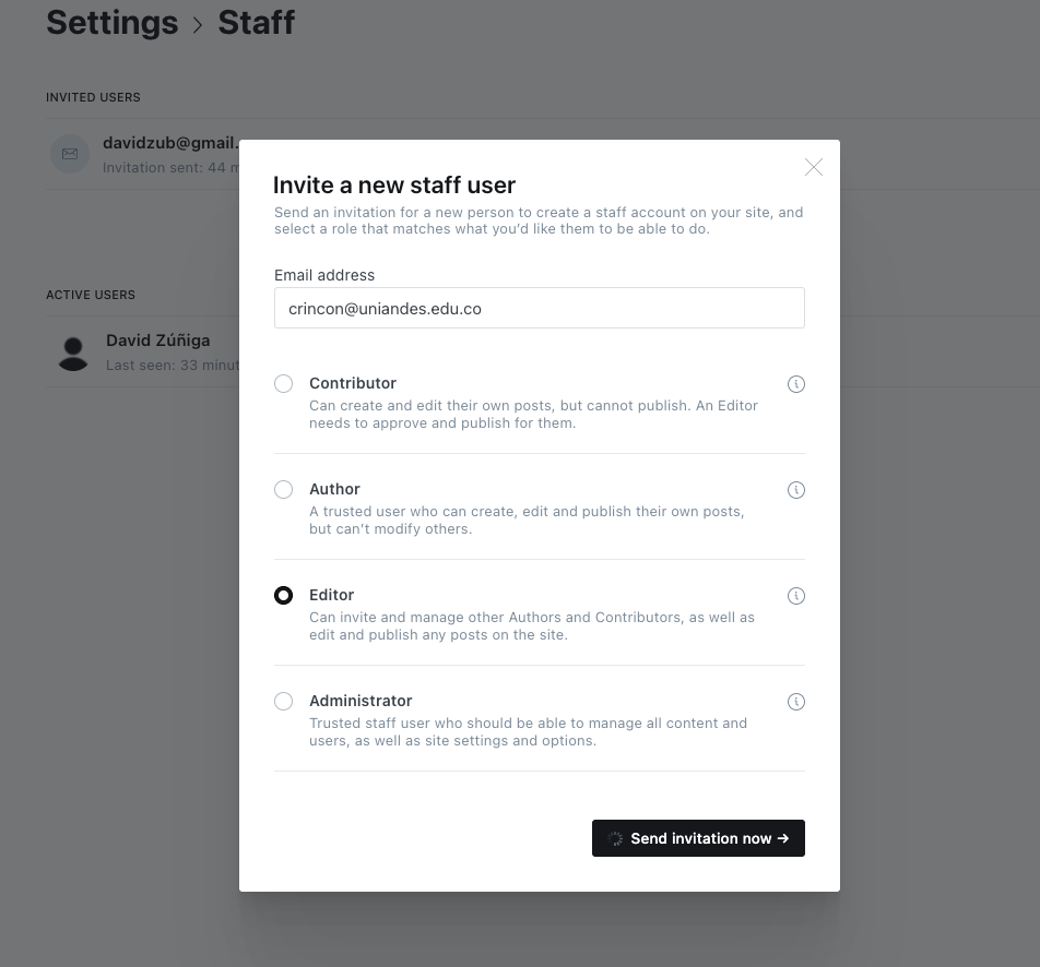 ER-004 Error al invitar un usuario a colaborar en el CMS Ghost · Issue #2 · clts-uniandes ...