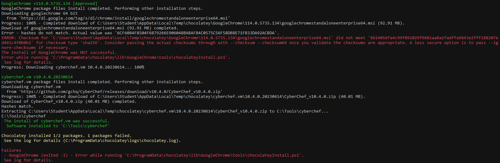 Packages reported as failed but everything works · Issue #467 · mandiant/flare-vm · GitHub