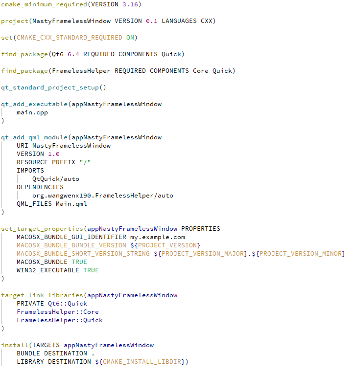 qtquick项目使用问题 · Issue #230 · wangwenx190/framelesshelper · GitHub