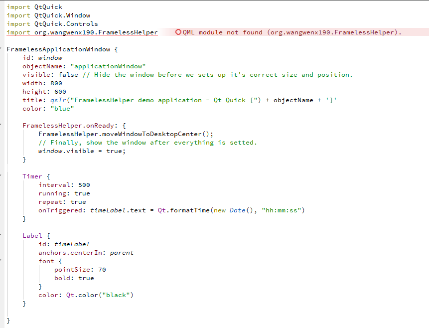 qtquick项目使用问题 · Issue #230 · wangwenx190/framelesshelper · GitHub