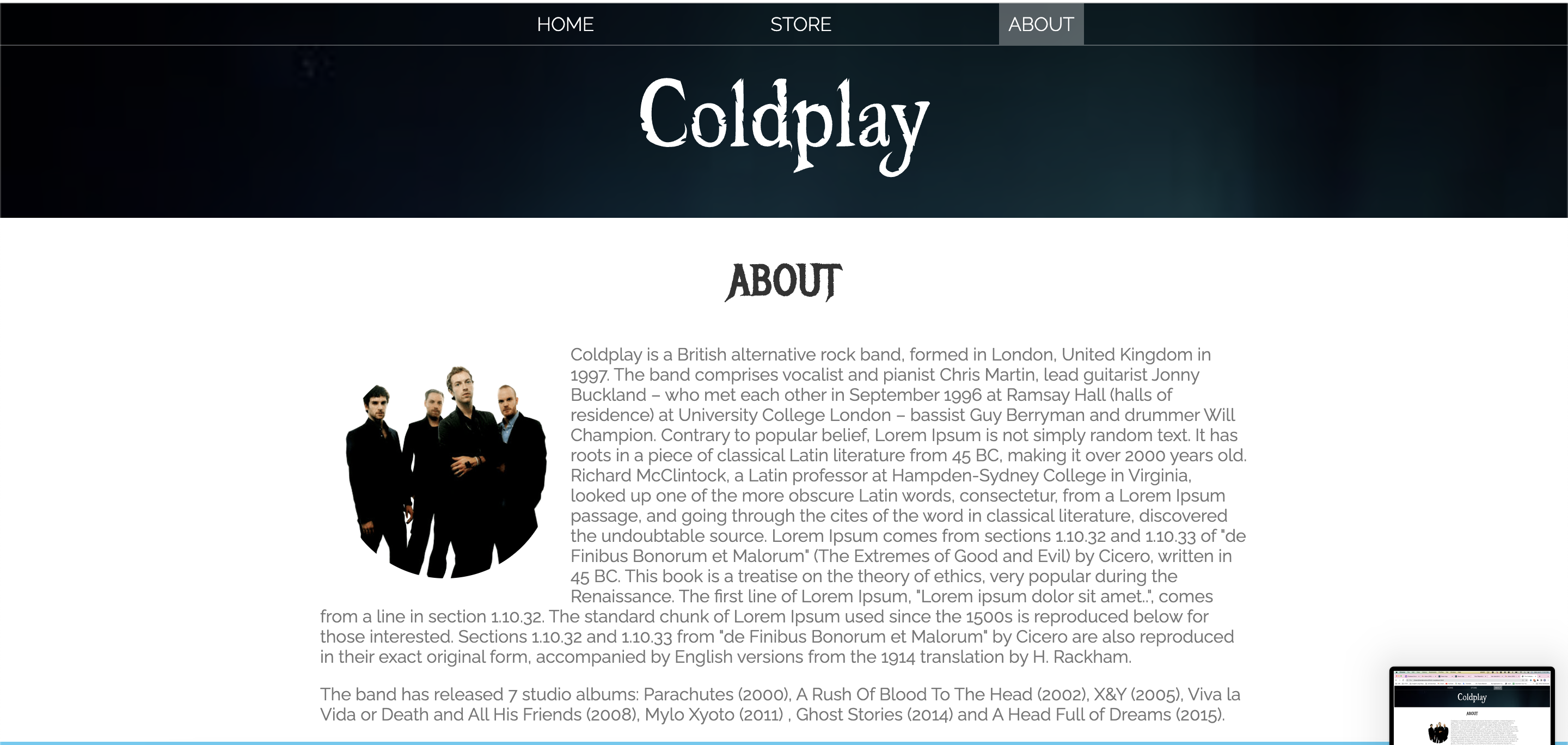 GitHub - han-dann/html-css-artist-webpage: HTML/CSS Artist Webpage ...