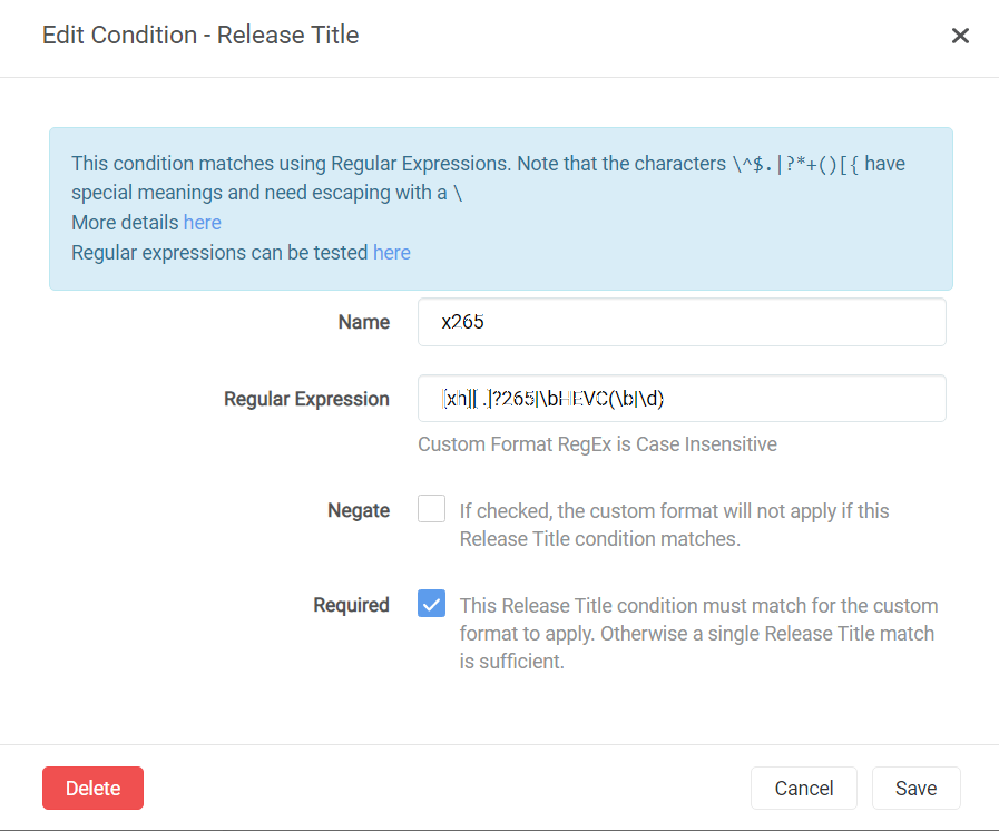 Custom format Flag stays after transcoding into other Codec · Issue #7896 · Radarr/Radarr · GitHub