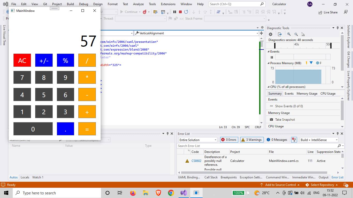 Github Suhas 0098calculator Using C Wpf Using C And Wpf