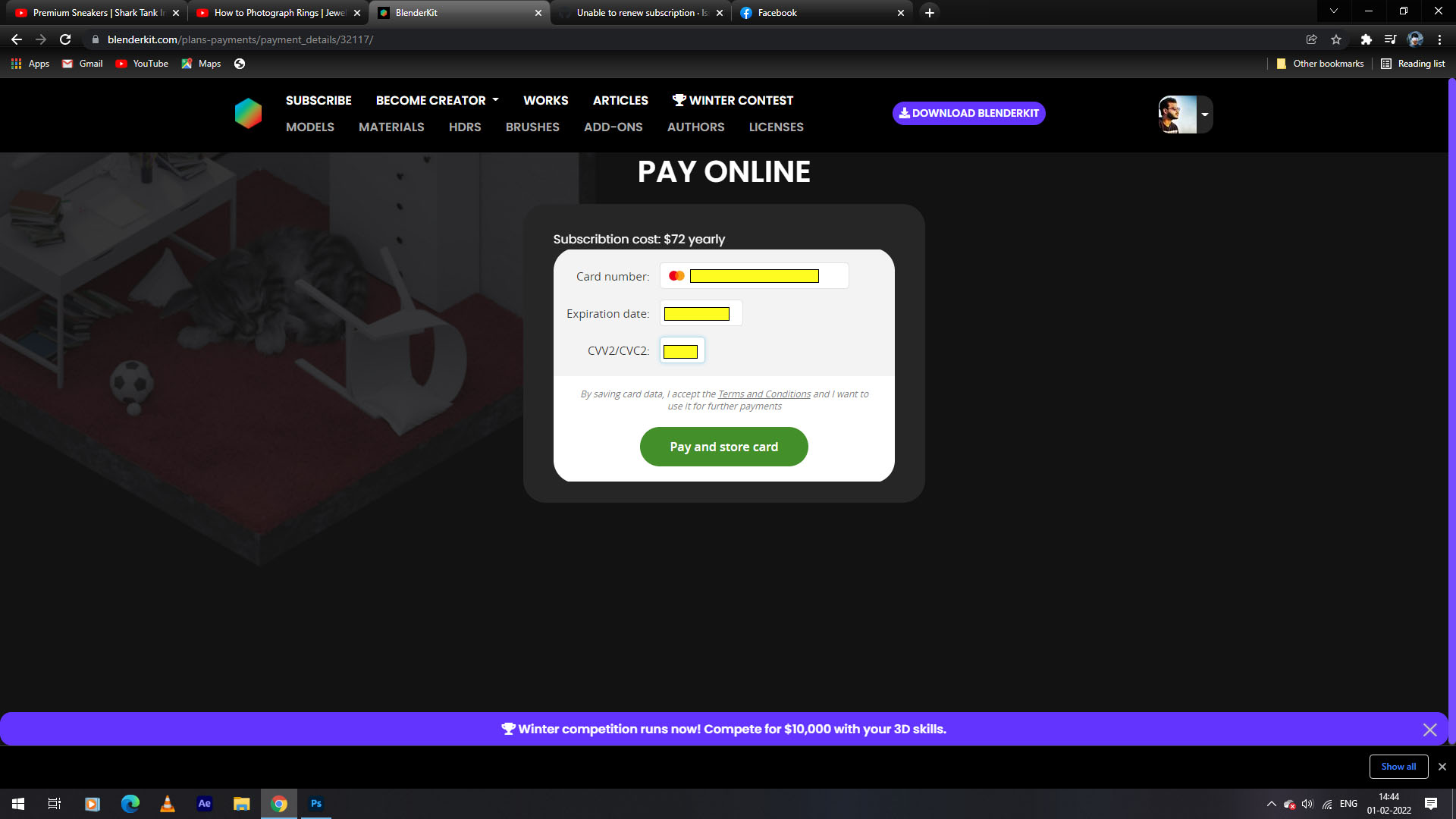 Unable to renew subscription · Issue #34 · BlenderKit/BlenderKit · GitHub