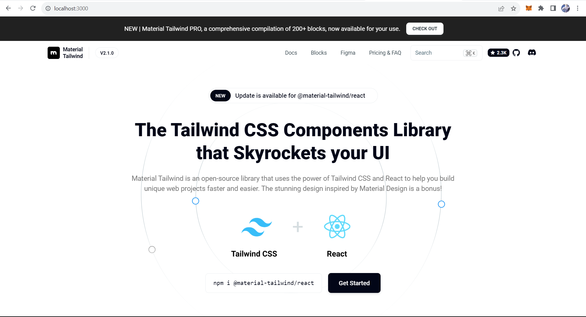 Not able to jump on the desired docs page · Issue #433 · creativetimofficial/material-tailwind ...