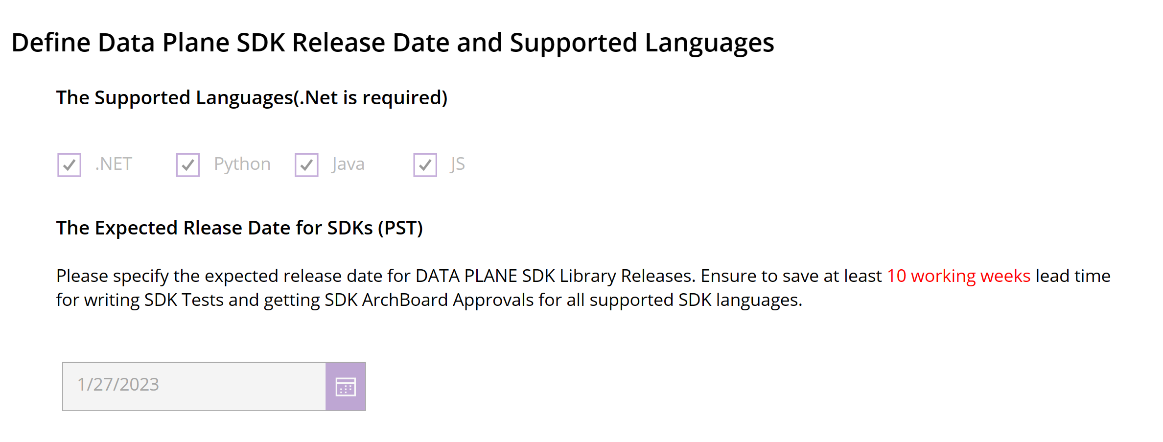 Feedback Define SDK Release Date · Issue #5257 · Azure/azure-sdk-tools · GitHub