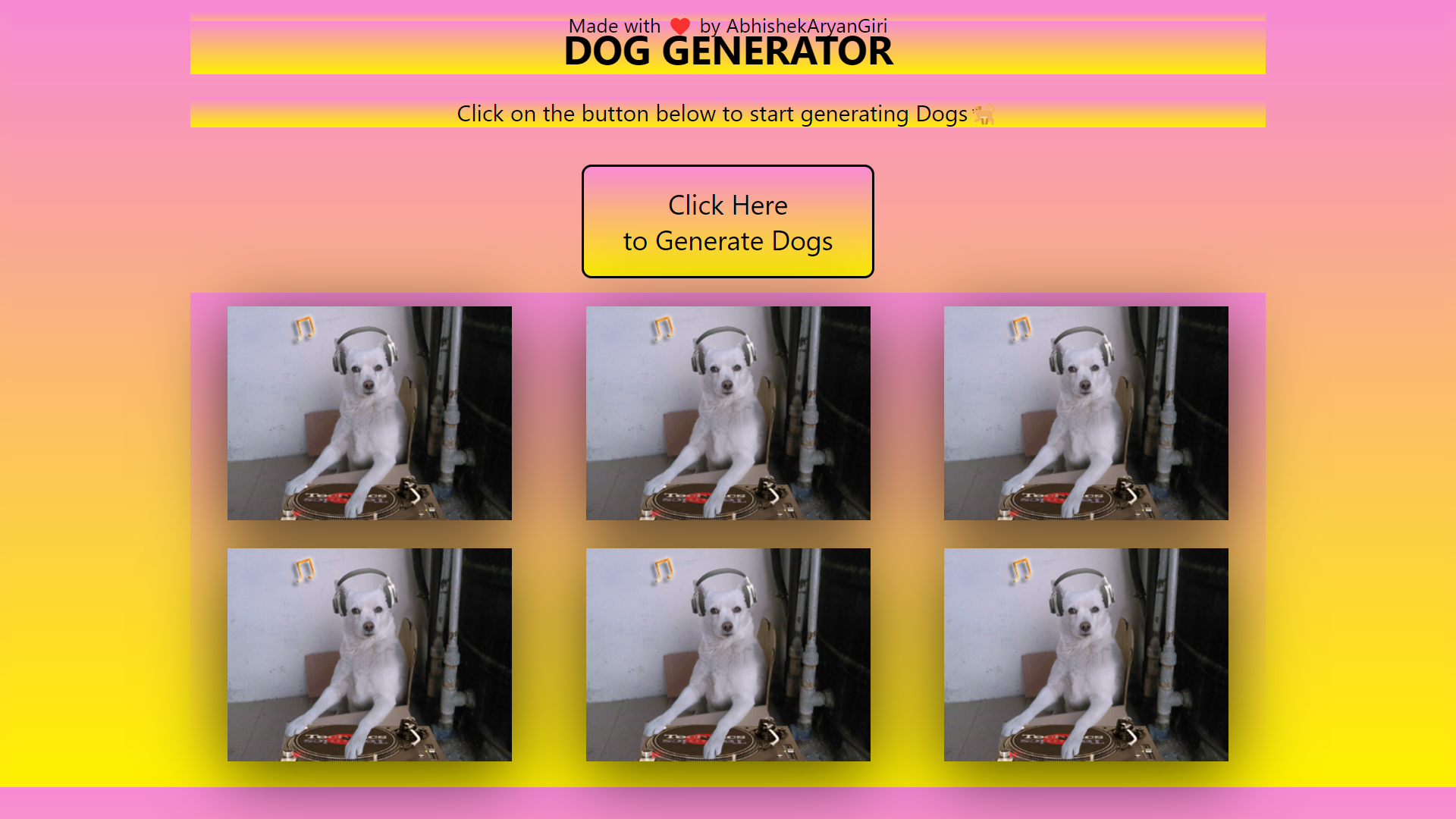GitHub - abhishekaryangiri/dog-generator: dog generator