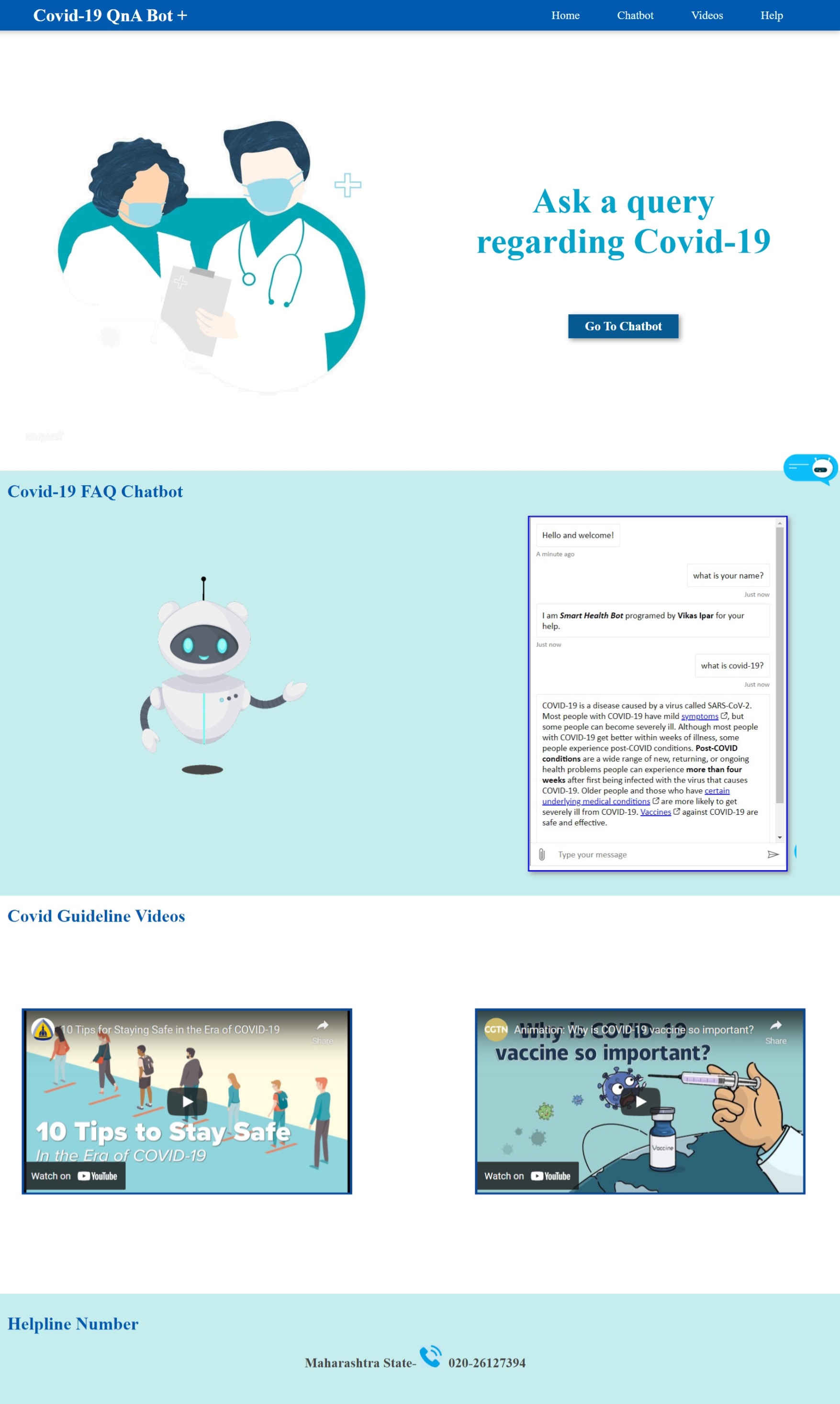GitHub - vikasipar/Covid-19-QnABot: This is the project created for ...