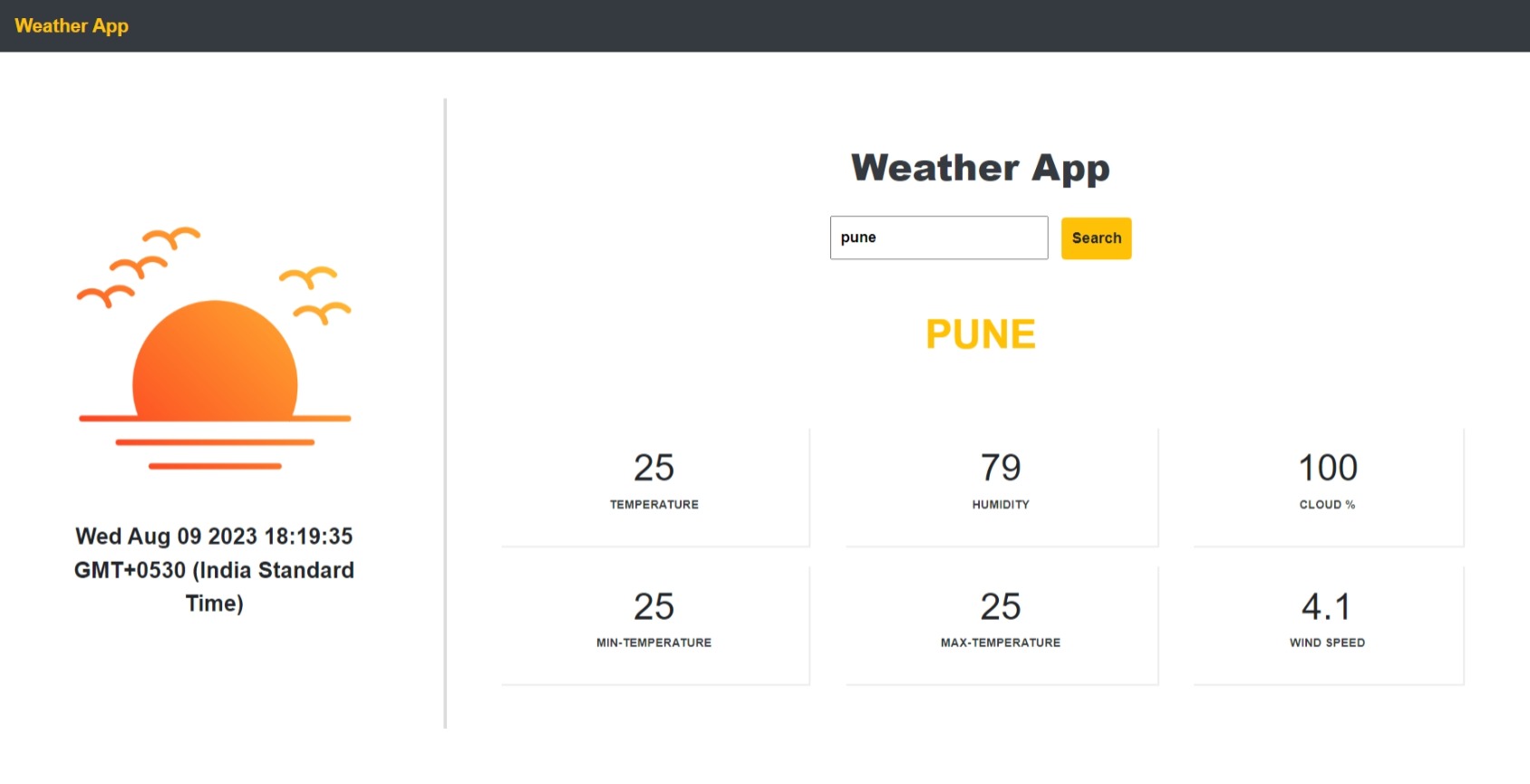 Github Vikasipar Weatherapp The Website Features A Clean And