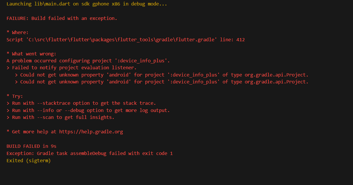 Unable to launch or Build failure in flutter [Mobile] · Issue #1229 · singerdmx/flutter-quill ...