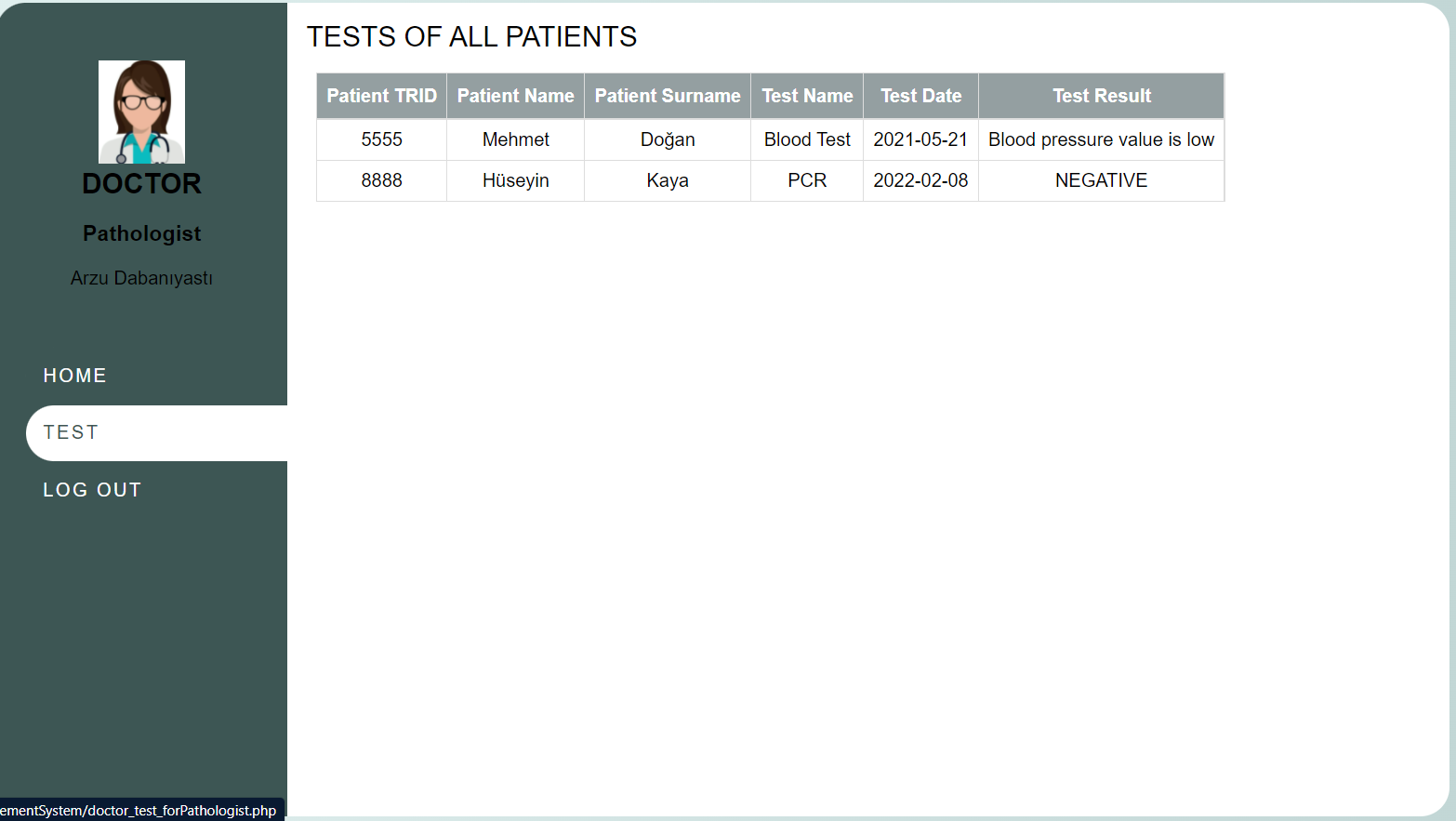 Github Arzudabaniyasti Hospital Management System A Website With A