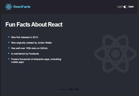GitHub - ZainAsif767/React-Facts