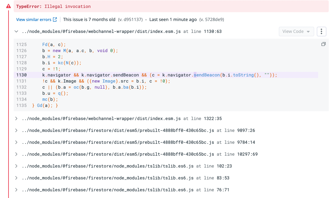 Uncaught (in promise): TypeError: Illegal invocation in channelrequest ...