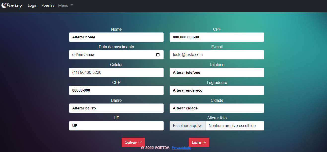 GitHub - ThamiresLC/MVC-poetry