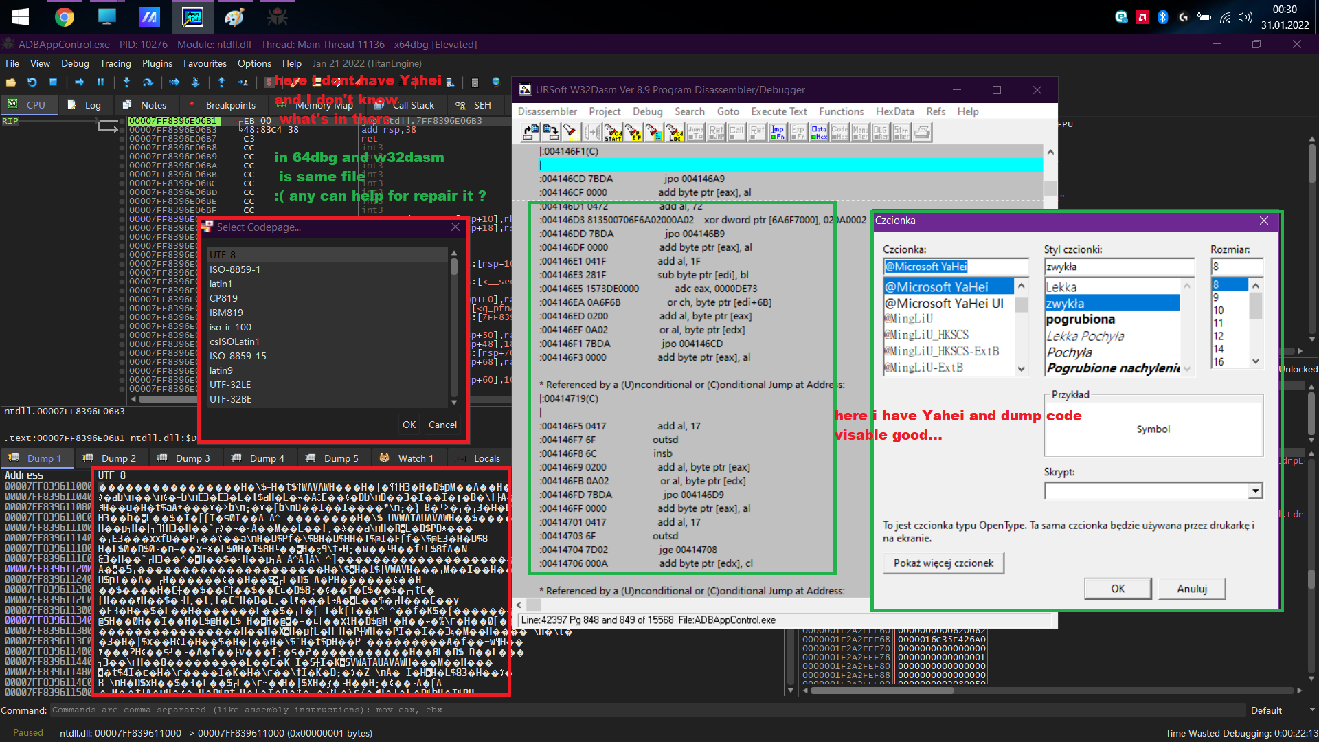 GUI : Changing font size doesn't do anything · Issue #1382 · x64dbg/x64dbg · GitHub
