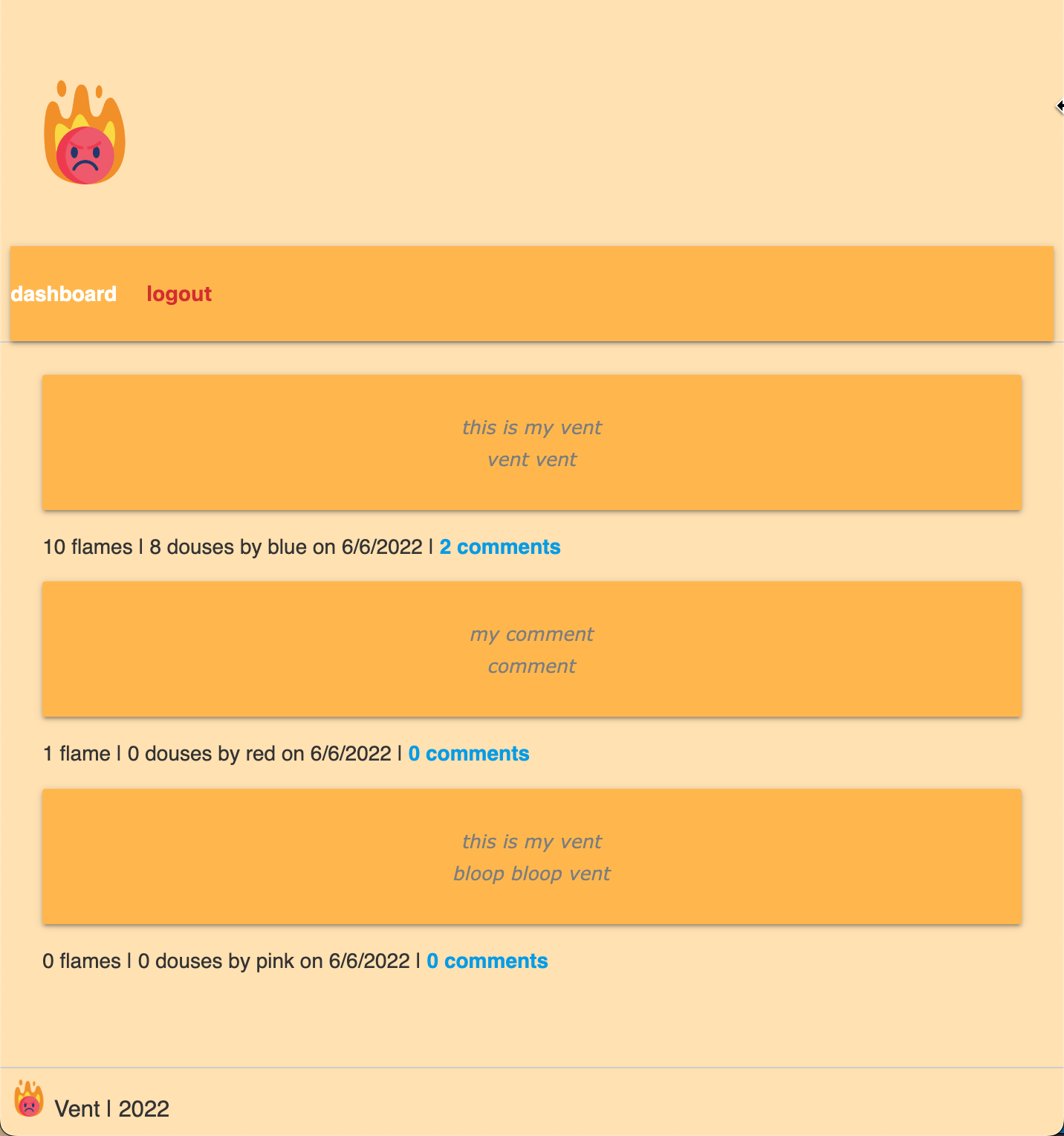 GitHub - thevcr/vent-app