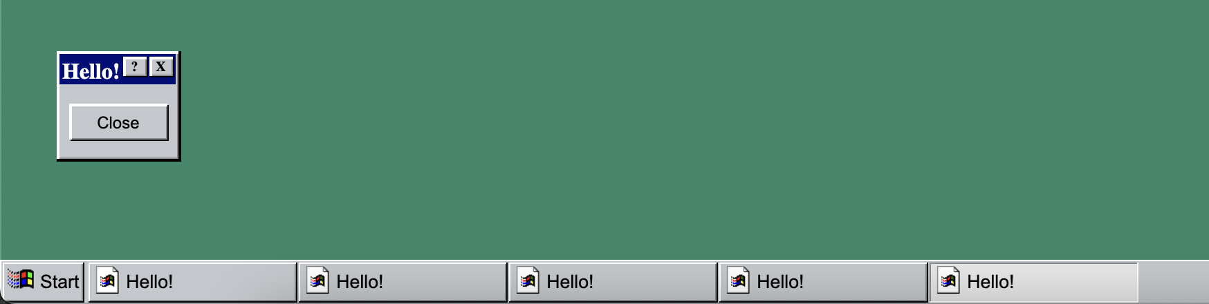 TaskBar window buttons rendering double · Issue #369 · React95/React95 · GitHub