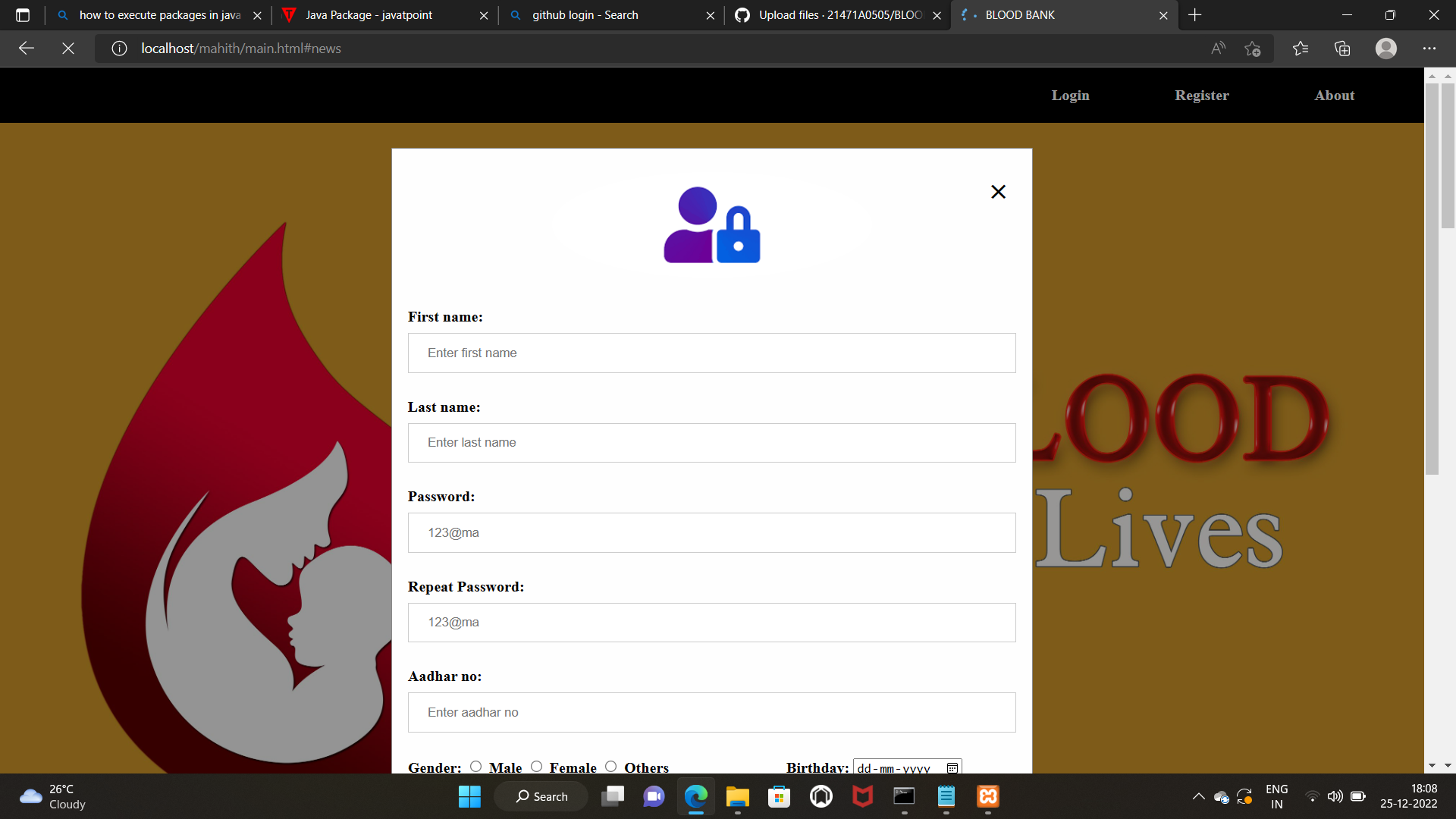 GitHub - 21471A0505/E-BLOOD-BLANK: Blood bank website