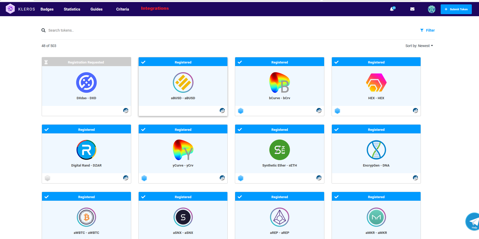 Add "Integrations" to top bar · Issue #64 · kleros/tokens-on-trial · GitHub