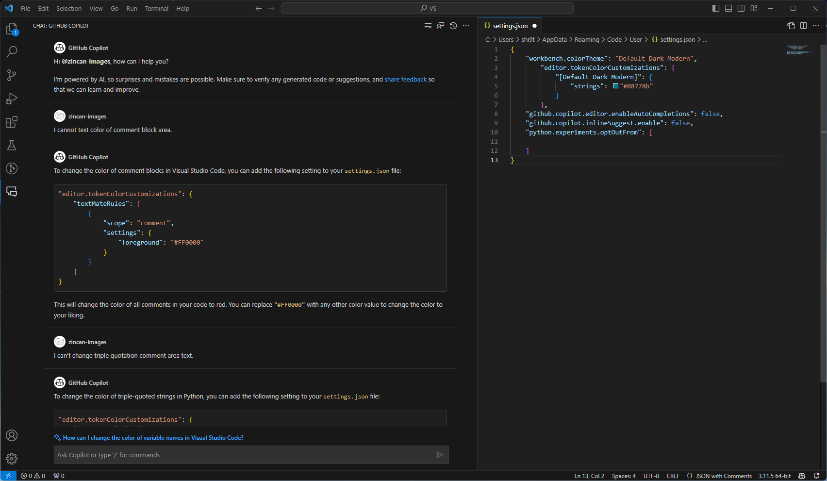 For Visual Studio Code setting. · Issue #456 · microsoft/vscode-copilot ...