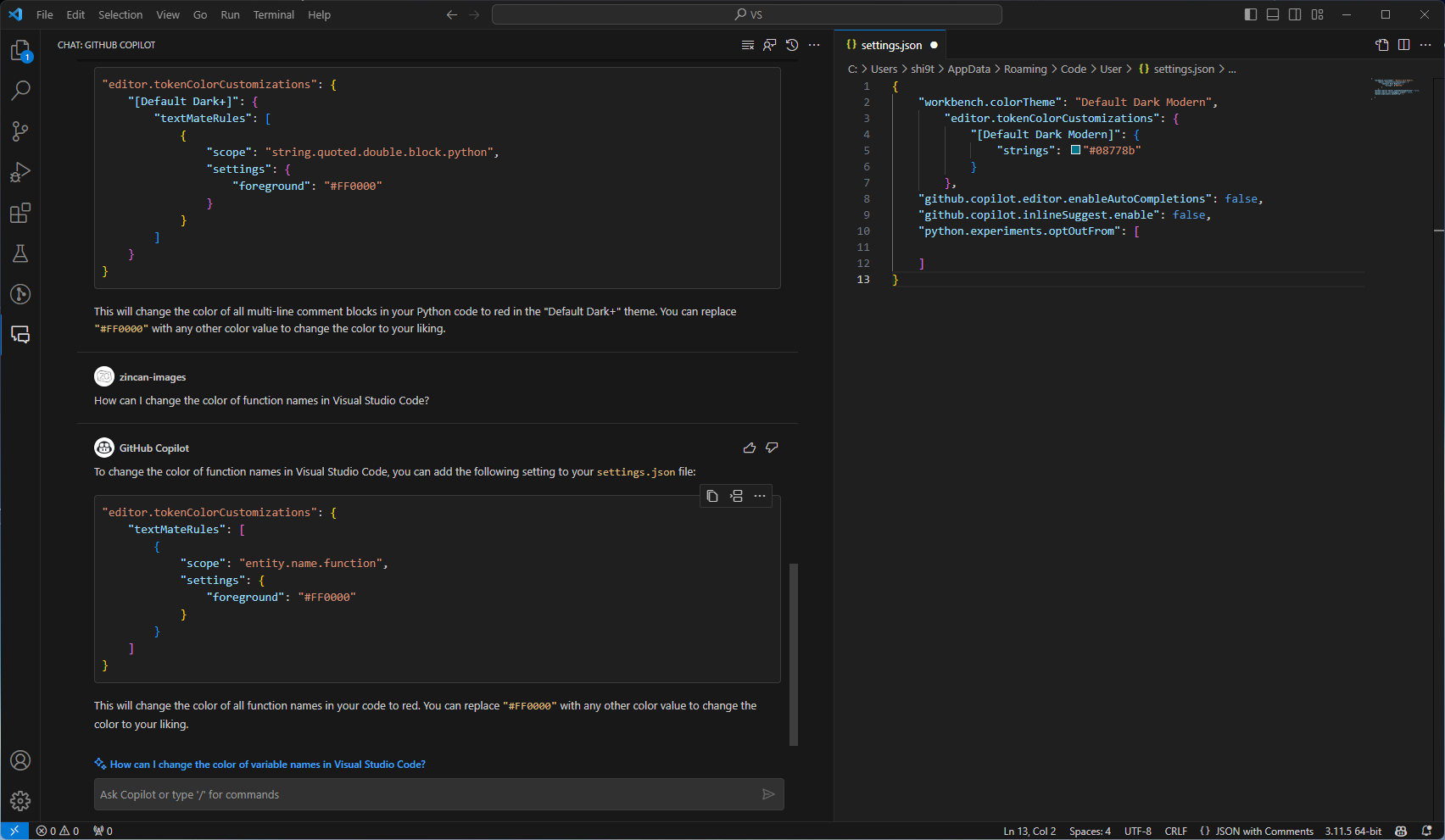 For Visual Studio Code setting. · Issue #456 · microsoft/vscode-copilot-release · GitHub