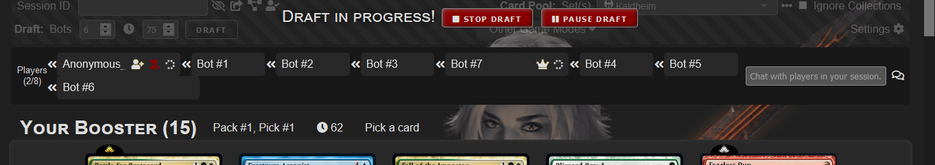 Highlight own name in app · Issue #215 · Senryoku/Draftmancer · GitHub