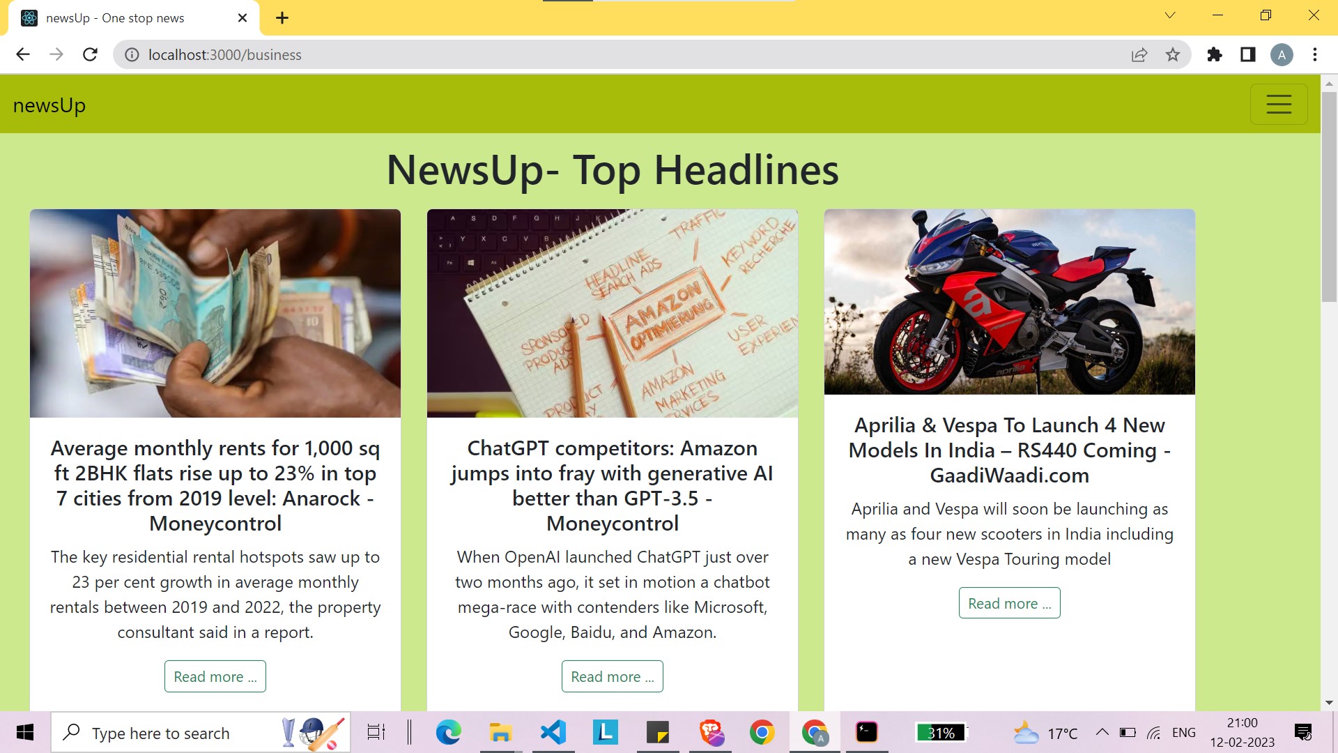 GitHub - AbhinavChaitanya01/newsUp: A news app to keep oneself up to date with daily news. Users ...