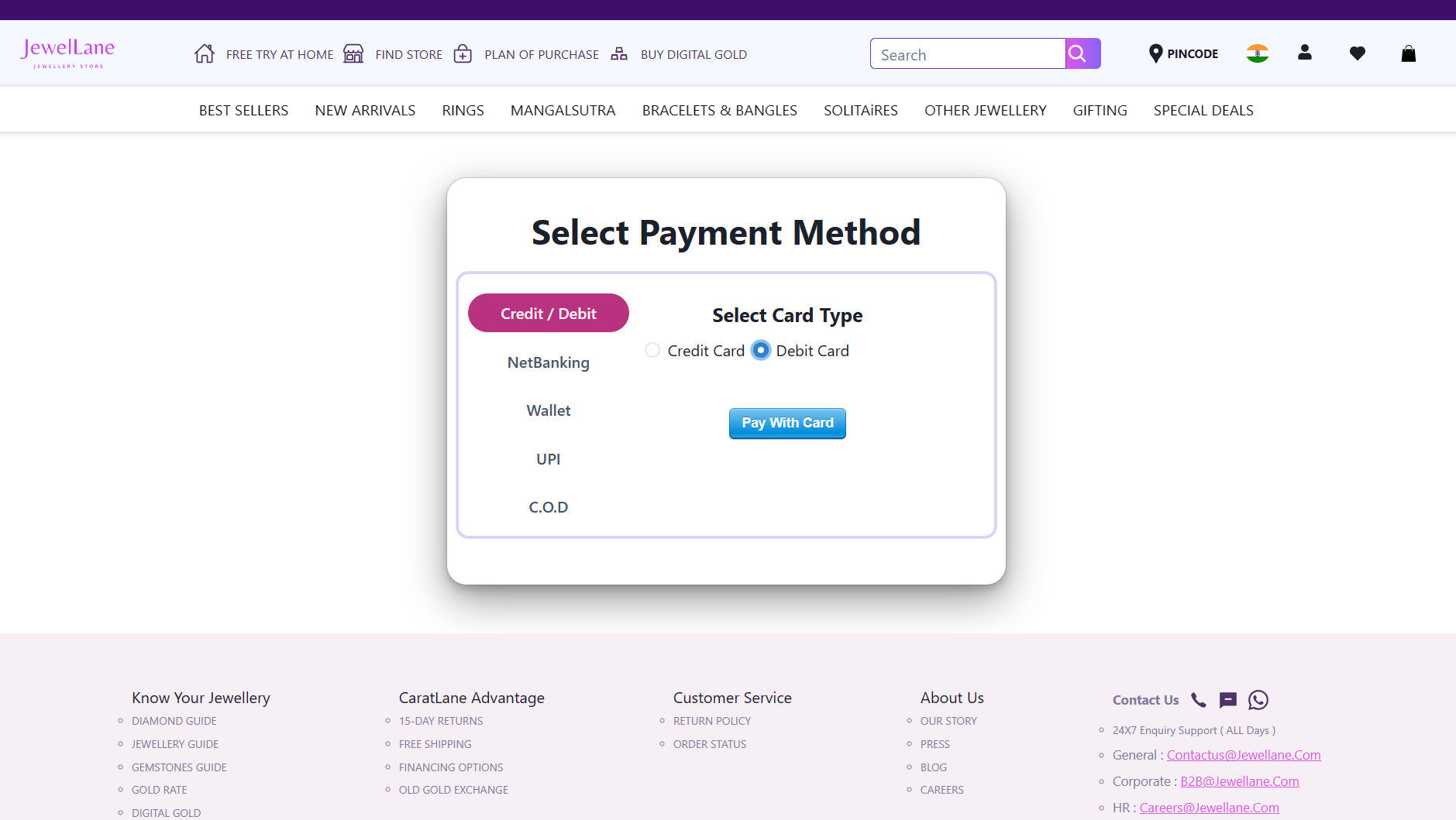 GitHub - Satyamjha24/Jewellane: Jewel Lane is a clone of an e-commerce ...