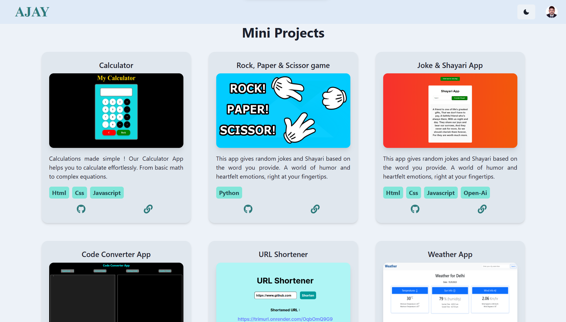 GitHub - Ajay84sia/Mini-Projects