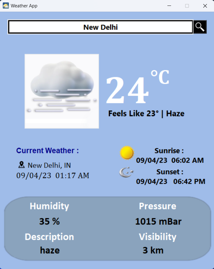 GitHub - DeeptanshuPal/Weather-App: GUI based computer application to accurately check Weather ...
