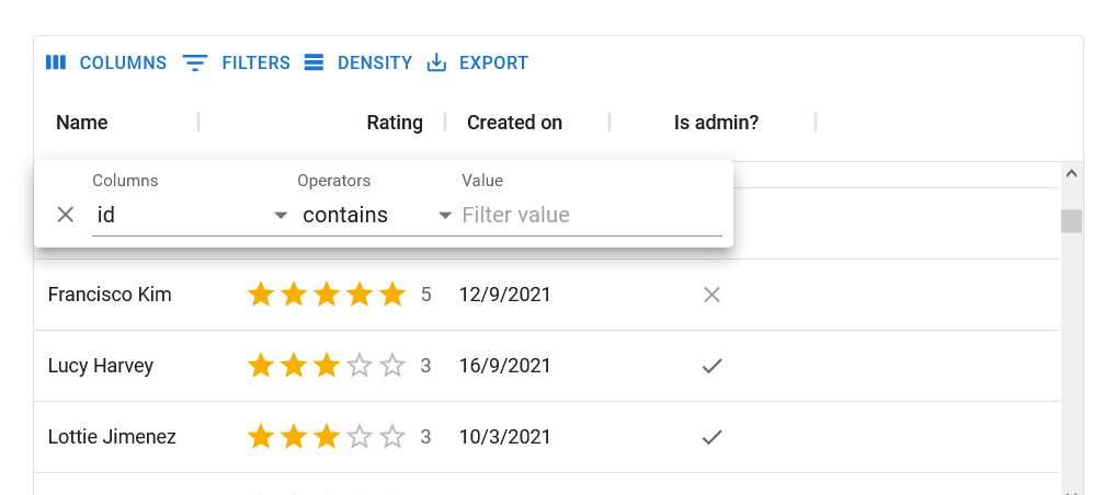 Grid Filter Panel Customization Issue 3804 Mui mui x GitHub