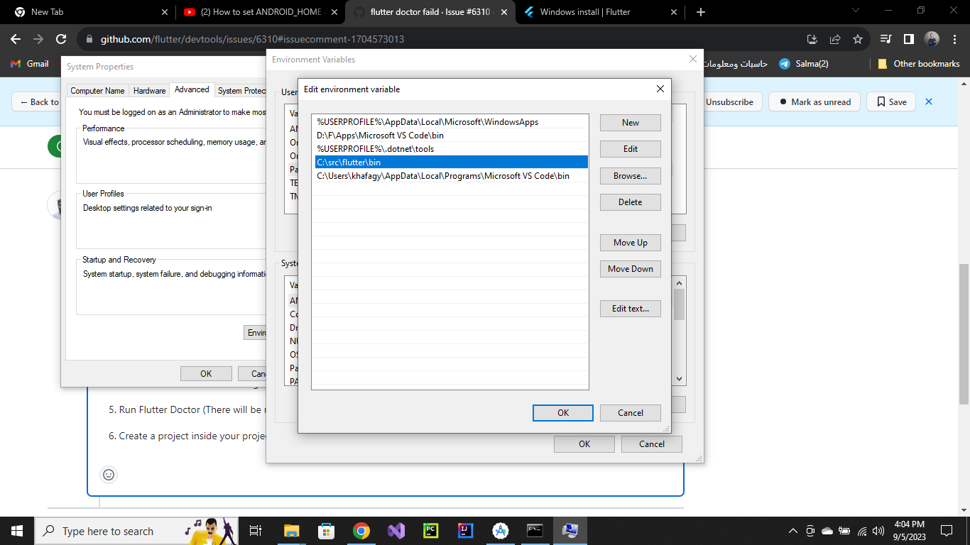 flutter doctor faild · Issue #134078 · flutter/flutter · GitHub