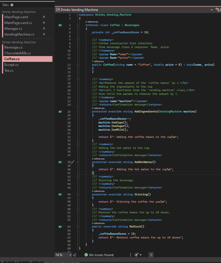 GitHub - nisan137/Drinks-Vending-Machine