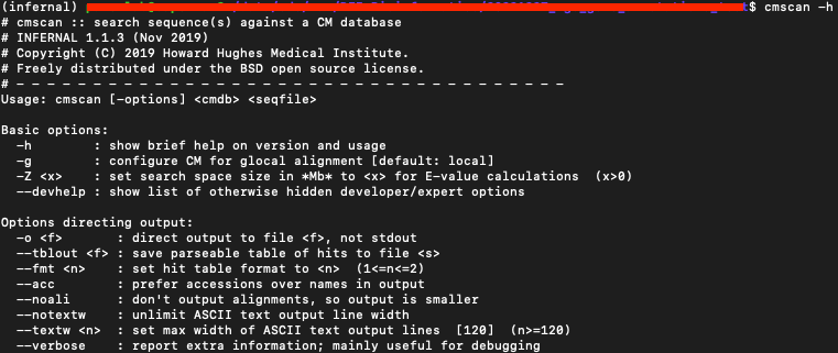 Conda version 1.1.4 but -h shows 1.1.3 · Issue #32 · EddyRivasLab/infernal · GitHub