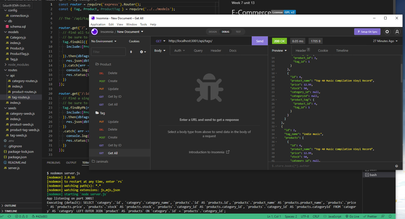 GitHub - DahliaGRV/E-commerce-Back-End-ORM-: Week 7 unit 13