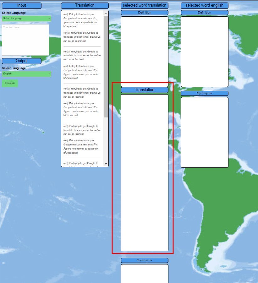 With the latest code, there is additional 'Translation' box between ...