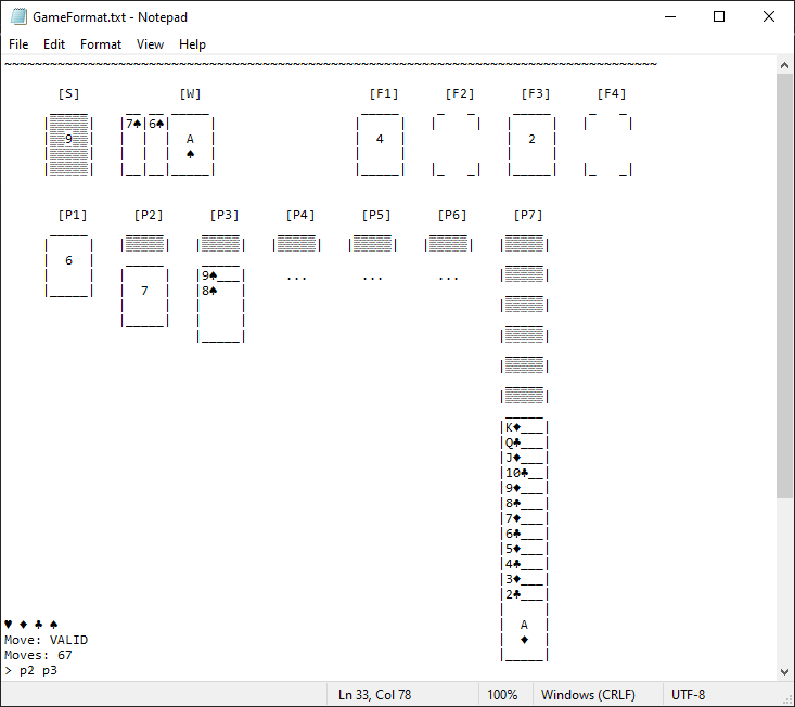 GitHub - abdullah-beg/ConsoleSolitaire: The classic solitaire game in ...