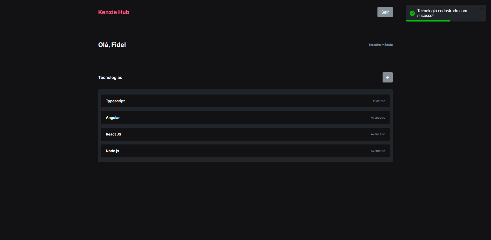 GitHub - fidelmarques/kenzie-hub: Kenzie Hub