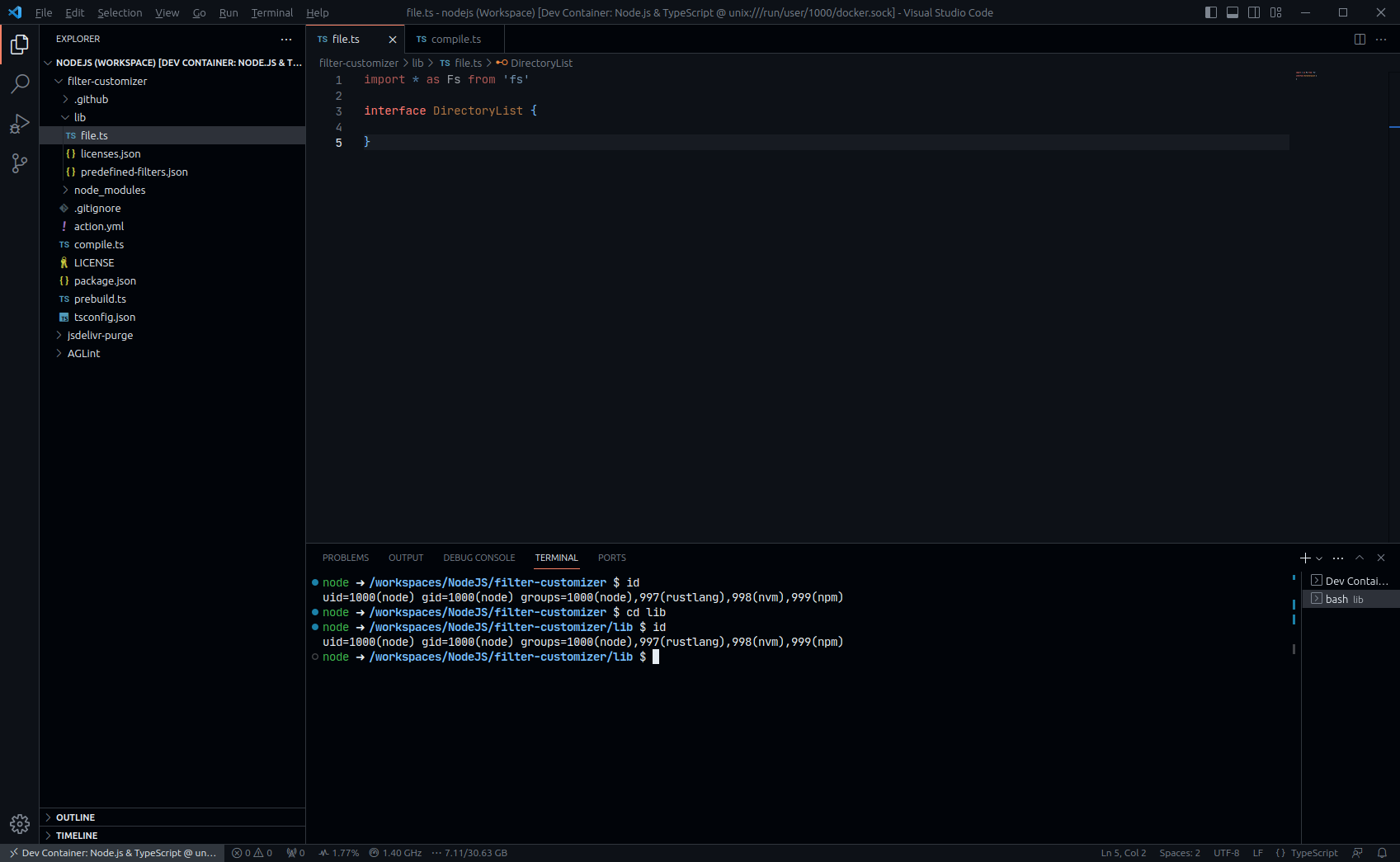 Unable to write file due to `EACCES: permission denied` · Issue #513 · devcontainers/cli · GitHub