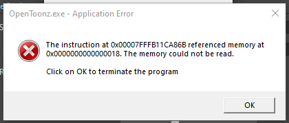 crashing while rendering · Issue #4740 · opentoonz/opentoonz · GitHub