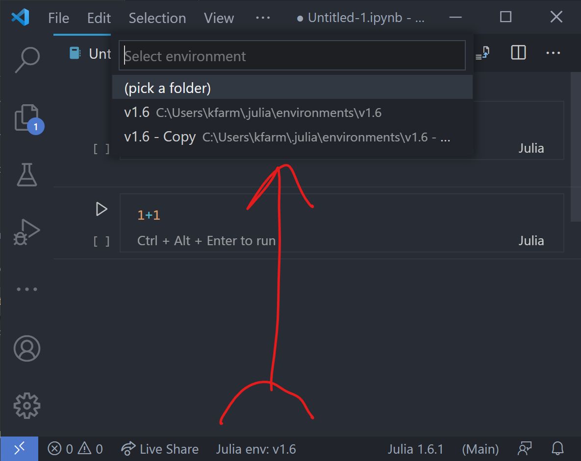 Julia kernel not respecting environment selection · Issue #5666 · microsoft/vscode-jupyter · GitHub