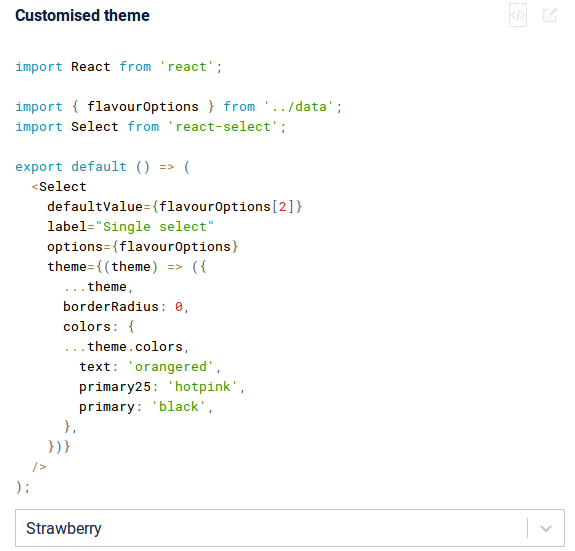 Documentation example differ from reality · Issue #3040 · JedWatson/react-select · GitHub