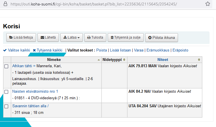 Kohan Kori-toiminto · Issue #411 · KohaSuomi/Koha · GitHub