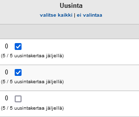 [Kehitysehdotus] Asiakkaan lainatietoihin uusinta-sarakkeeseen oletuksena rasti myös tänään ...