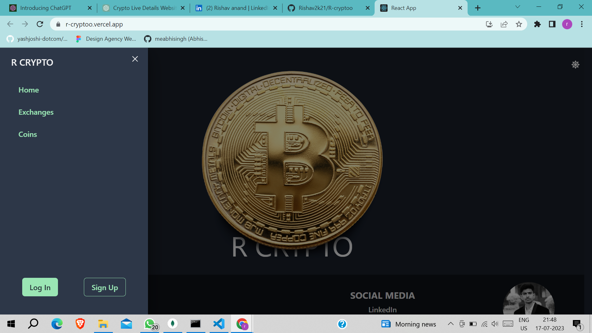 GitHub - Rishav2k21/R-cryptoo: Crypto Live Details Website is a real ...