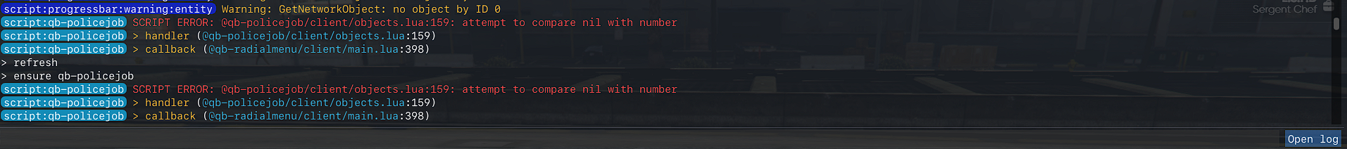 [BUG] Remove Object doesn't exists · Issue #477 · qbcore-framework/qb-policejob · GitHub