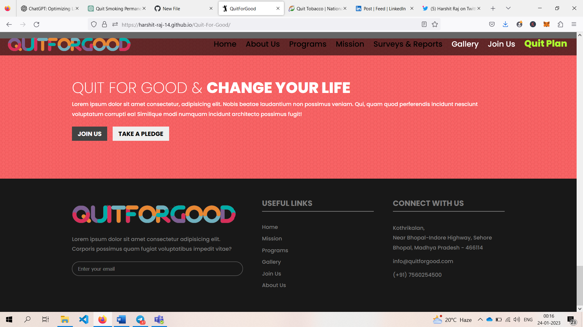 GitHub - Harshit-Raj-14/Quit-For-Good