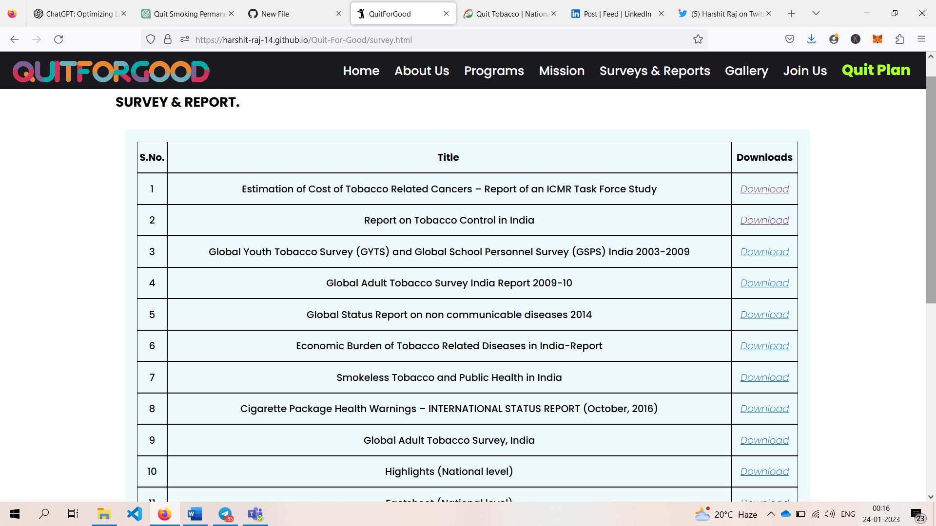 GitHub - Harshit-Raj-14/Quit-For-Good